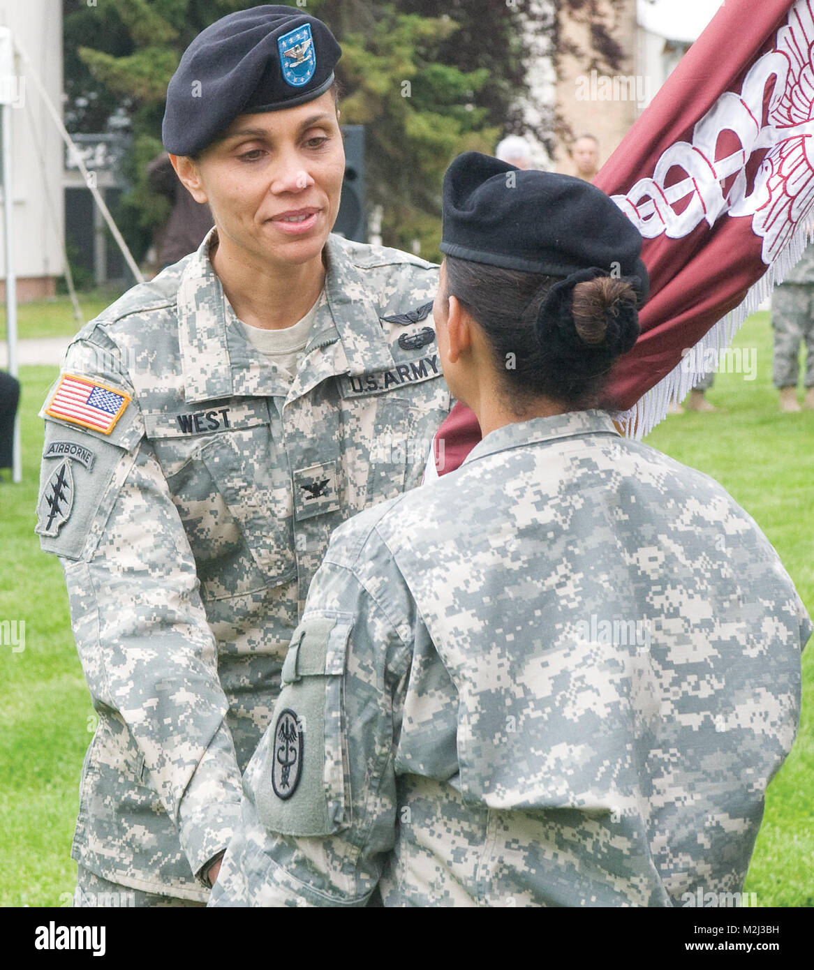 Soldiers pass colors off during change of command in Germany by EUCOM ...
