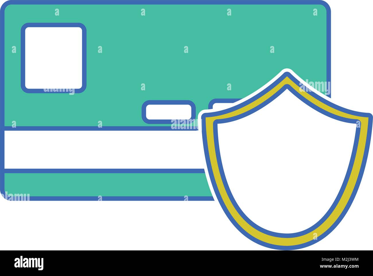 digital credit card with shield security Stock Vector Image & Art - Alamy
