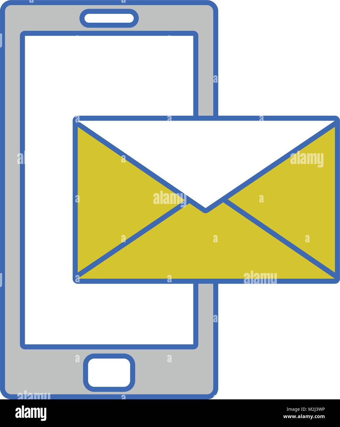 smartphone technology with text letter message Stock Vector Image & Art ...