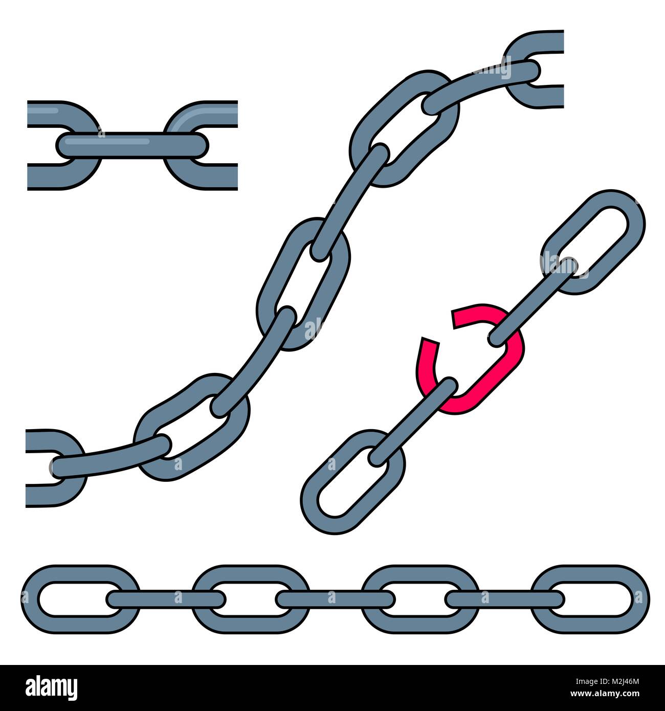 set of vector chains Stock Vector Image & Art - Alamy