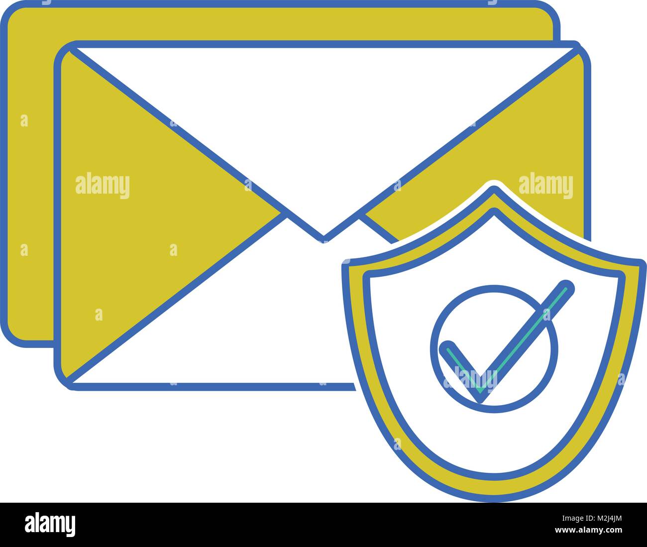 e-mail letter message with security shield Stock Vector Image & Art - Alamy