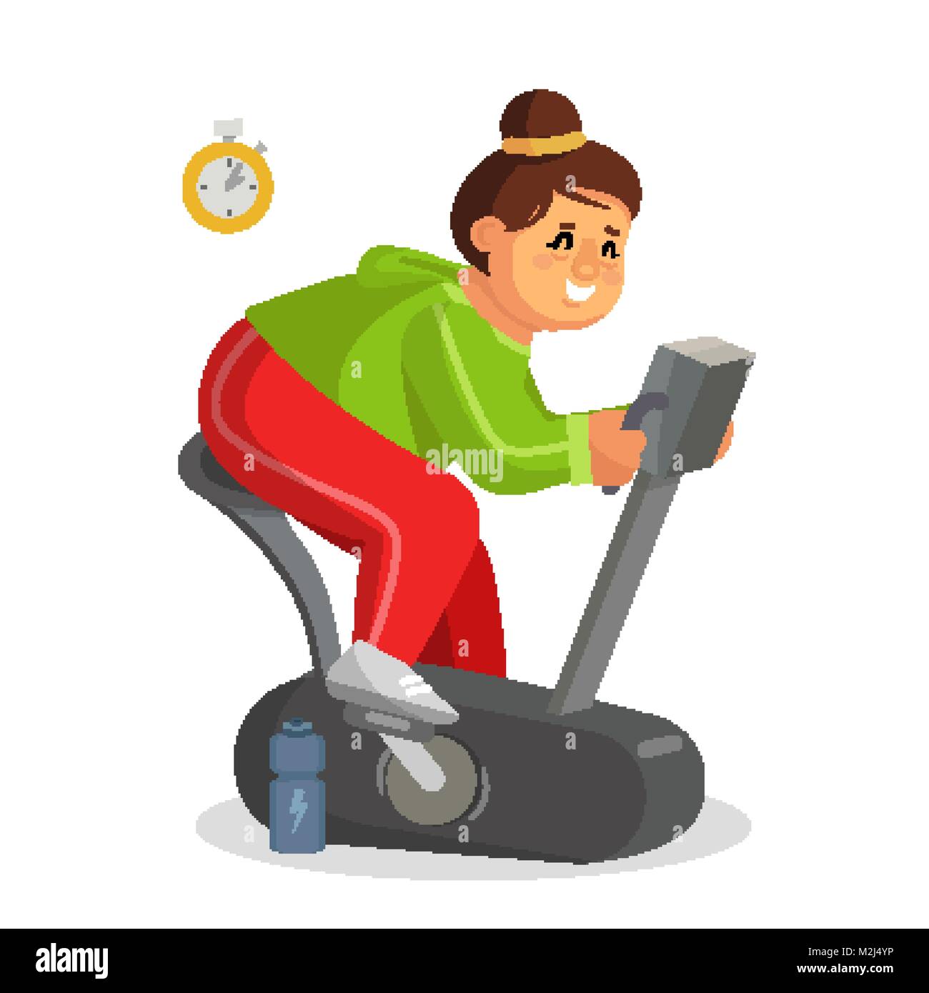 Cardio woman sweat Stock Vector Images - Alamy