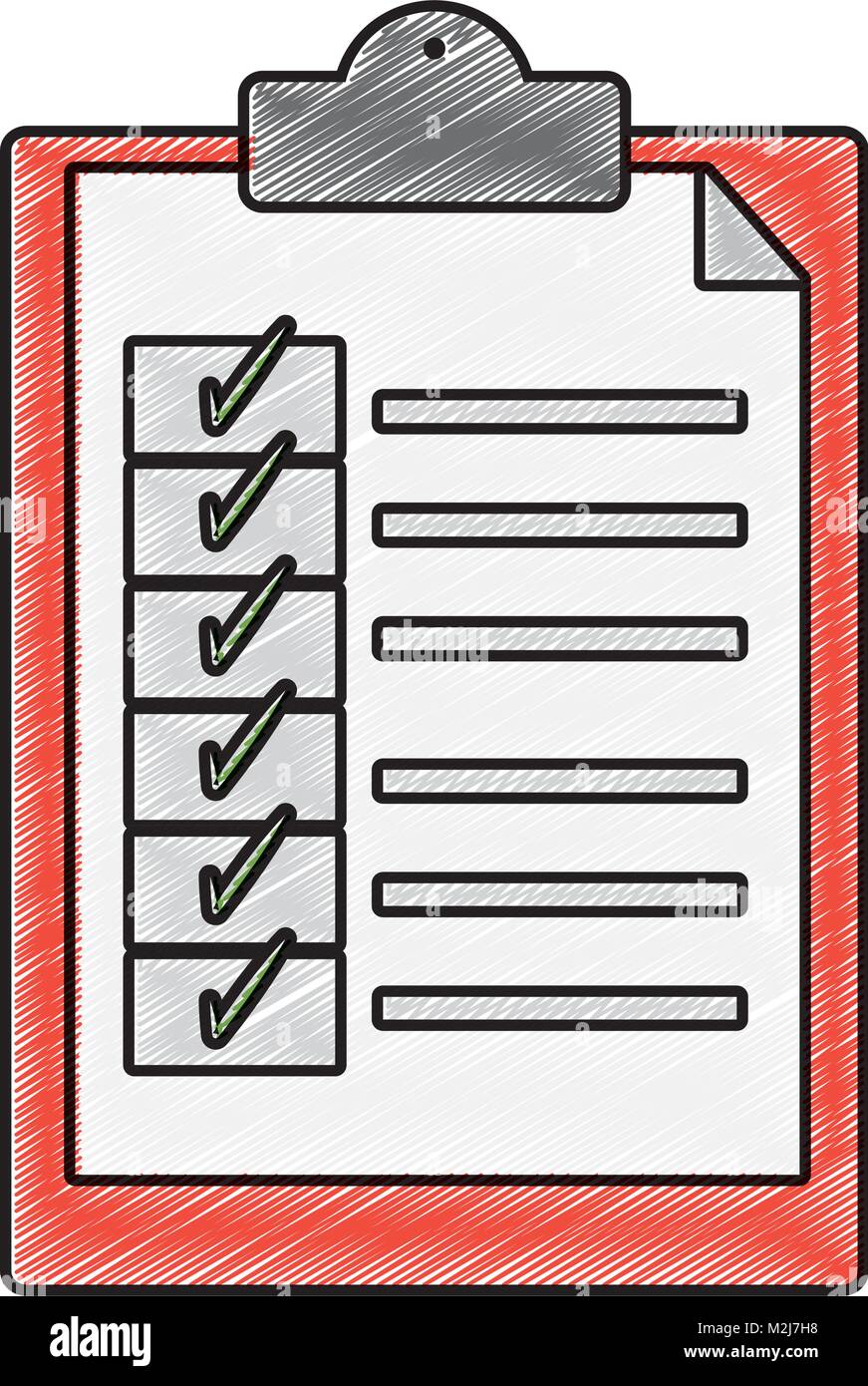 grated folder with document paper and check list Stock Vector Image ...