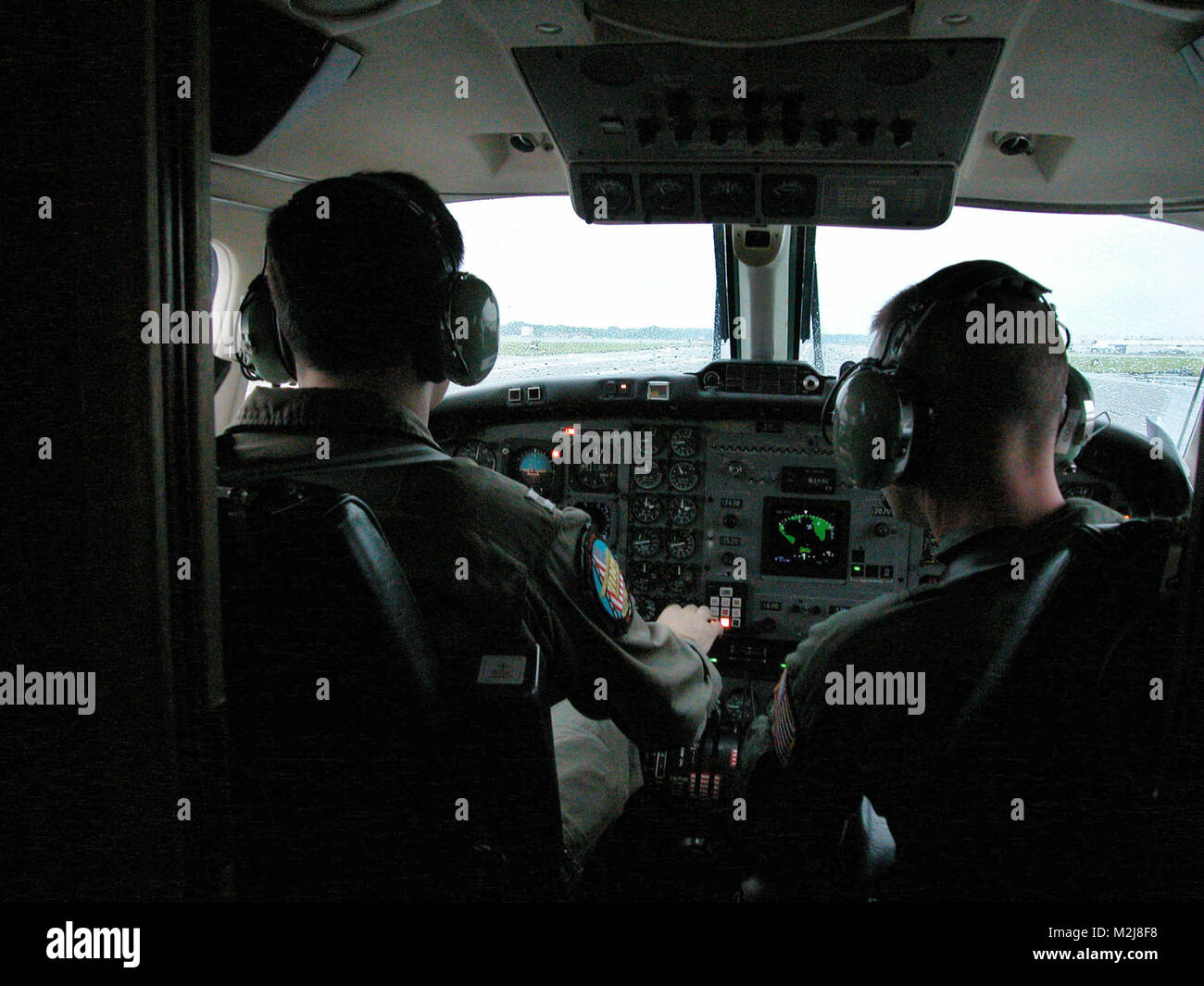 Lt. John Alcorn and Marine Major Jack "Sparky" Landreth pilot the c12b ...