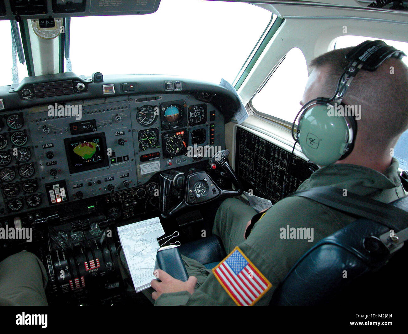 Lt. John Alcorn and Marine Major Jack "Sparky" Landreth pilot the c12b ...