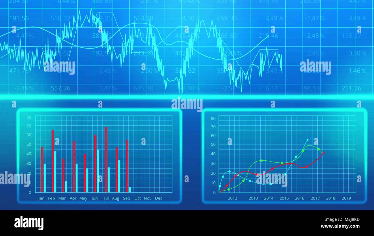 Corporate business plan presentation, bar chart showing company ...