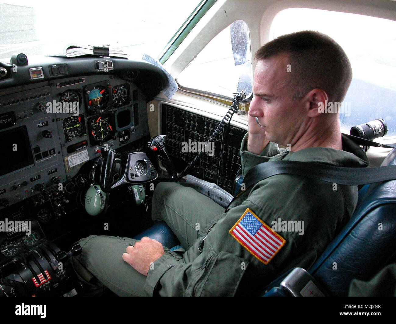 Lt. John Alcorn and Marine Major Jack "Sparky" Landreth pilot the c12b ...