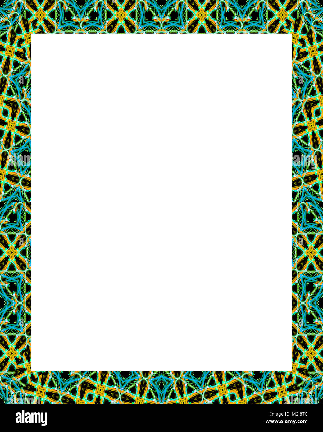 White frame background with decorated design borders Stock Photo - Alamy