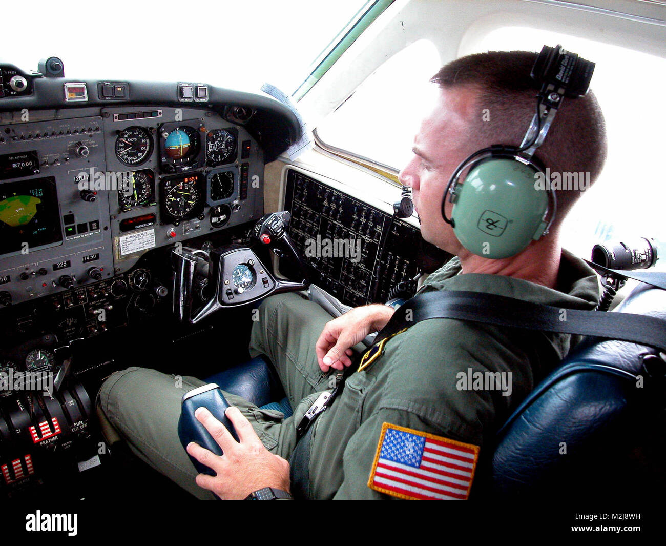 Lt. John Alcorn and Marine Major Jack "Sparky" Landreth pilot the c12b ...