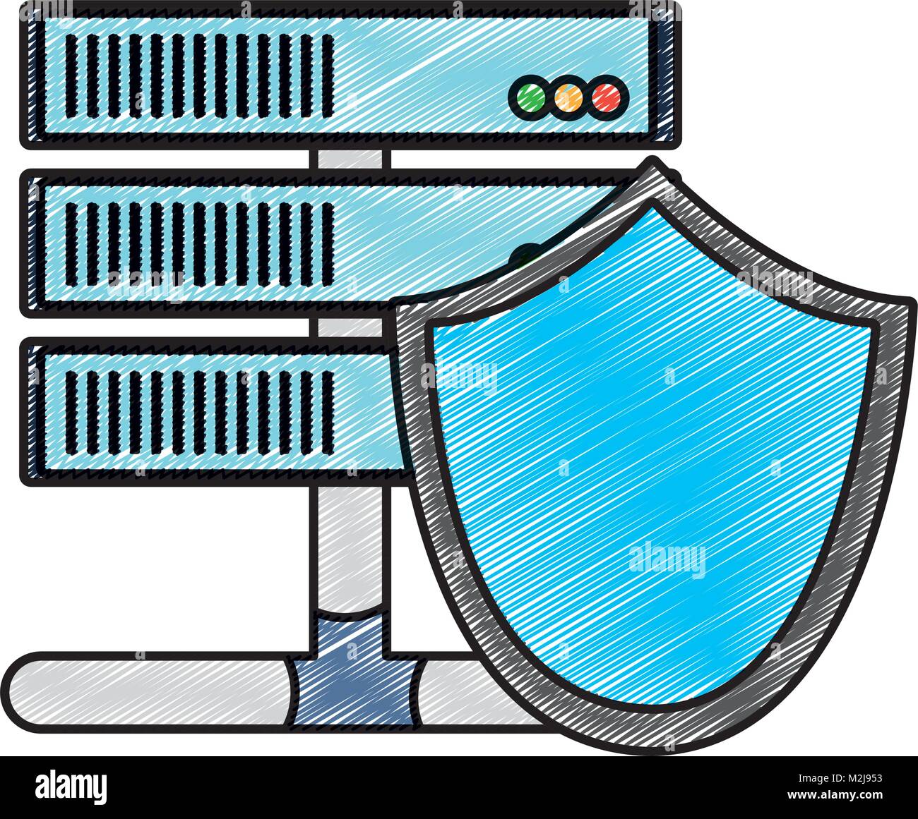 grated wifi router technology with shield security Stock Vector Image ...