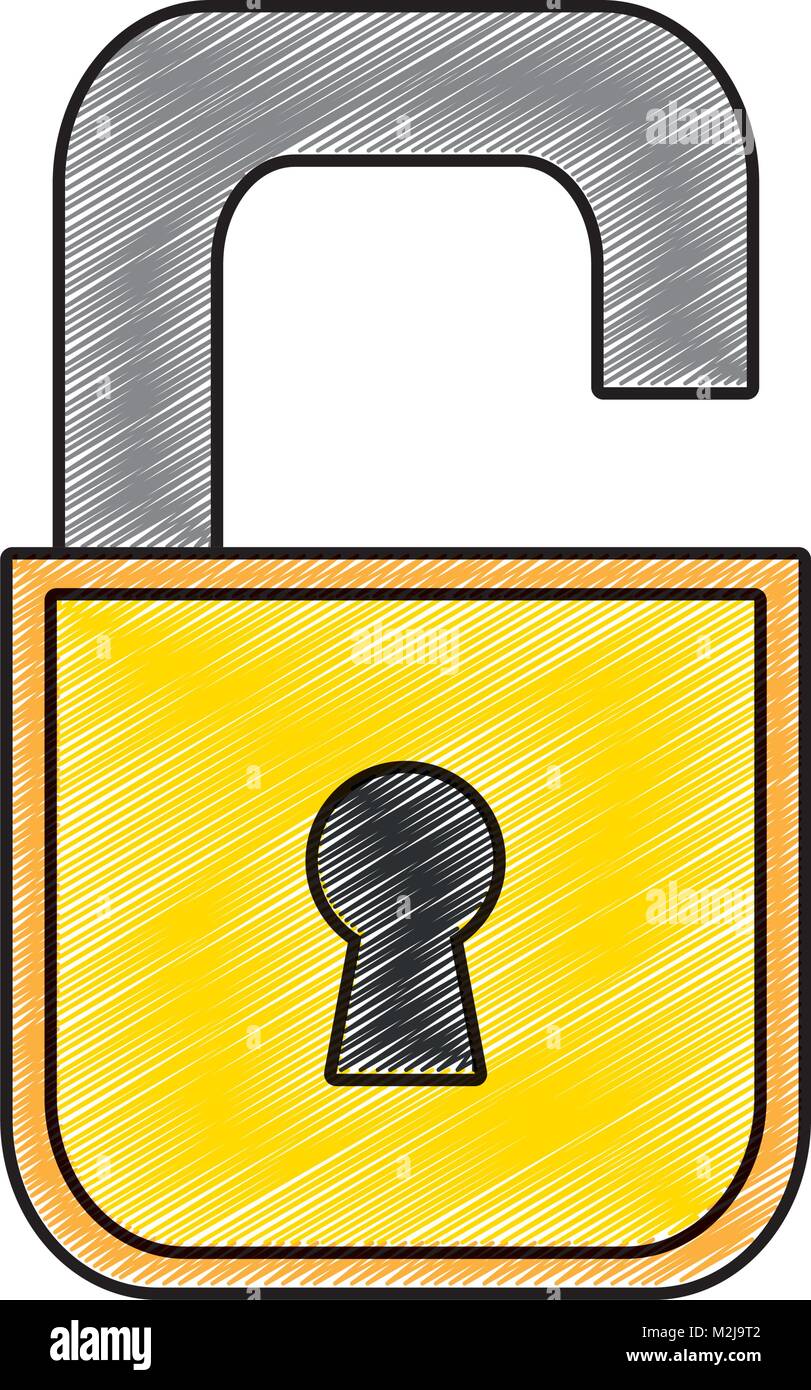 grated security open padlock object protection Stock Vector Image & Art ...
