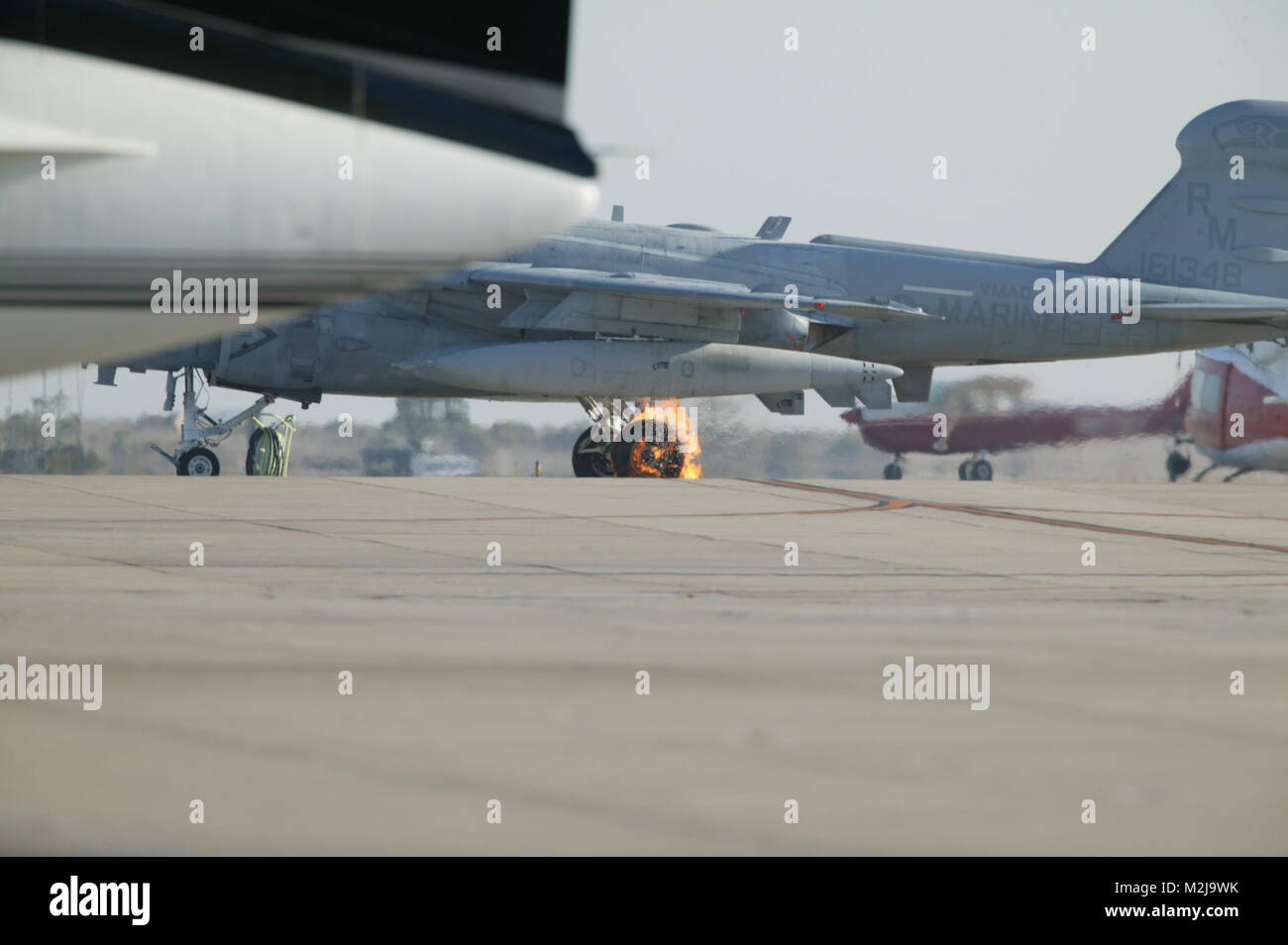 EA-6B Fire 0006 by navalsafetycenter Stock Photo - Alamy