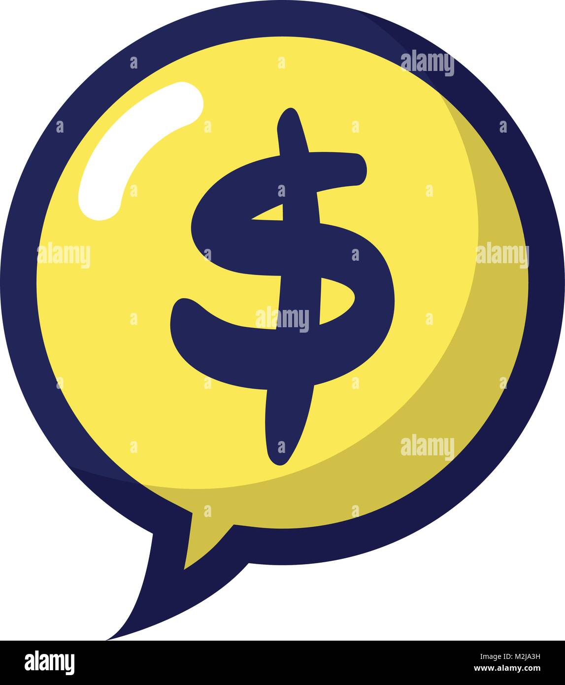 chat bubble with dollar symbol money inside Stock Vector Image & Art ...