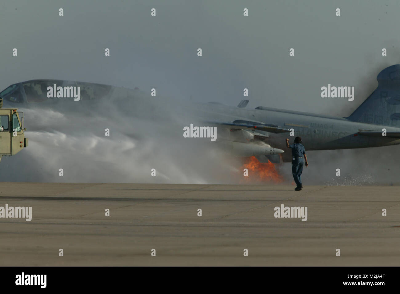EA-6B Fire 0030 by navalsafetycenter Stock Photo - Alamy
