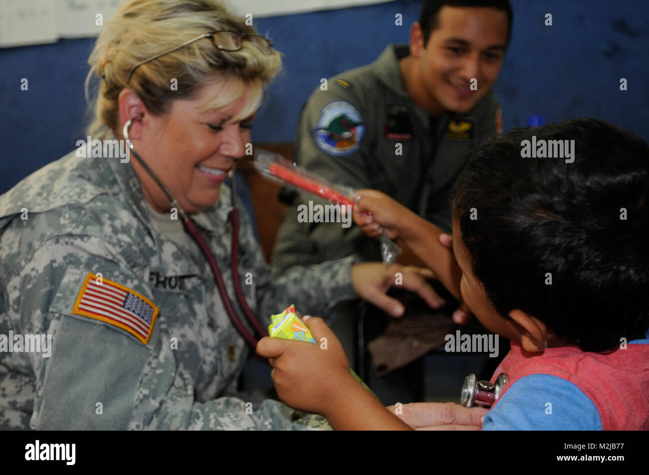 Maj. Dawn Frost, a Nurse Practitioner from Vernon, FL, gets a laugh ...