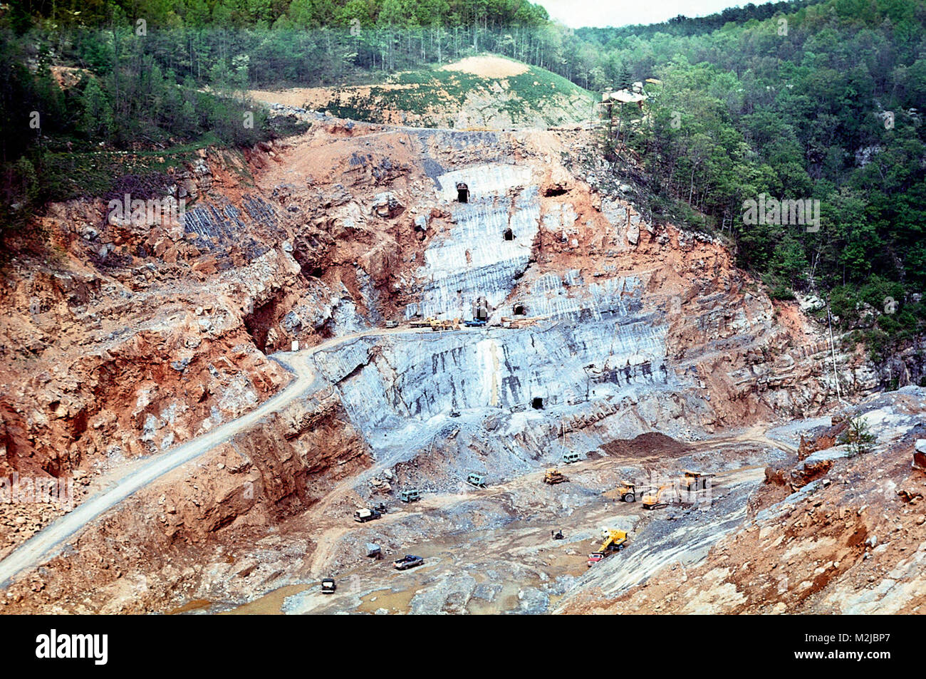Rock Fill Clay Core Embankment Dam High Resolution Stock Photography ...