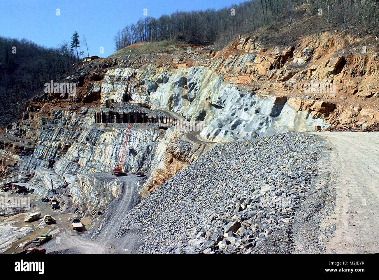 Rock fill clay core embankment dam hi-res stock photography and images ...