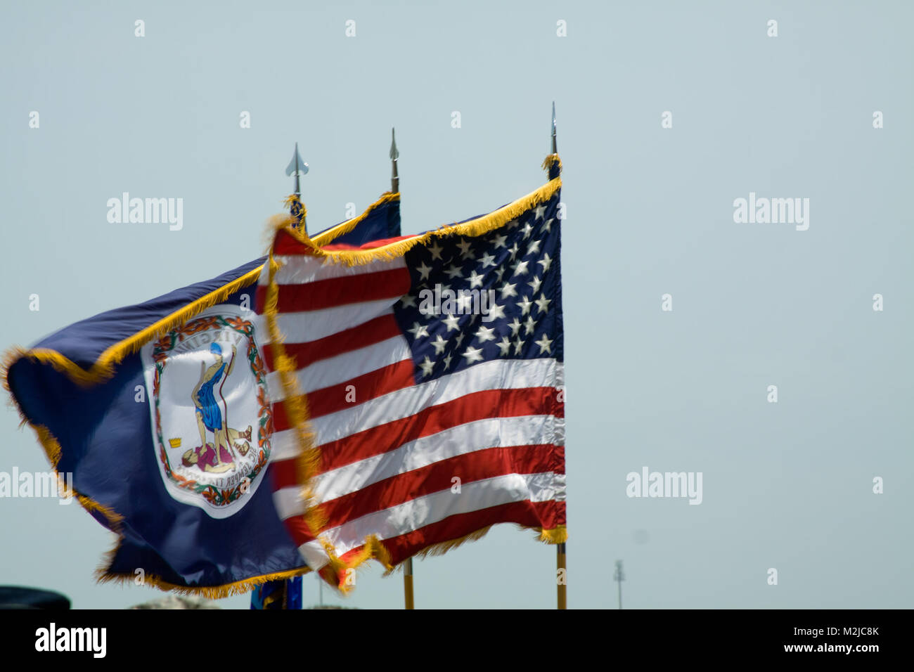 The Langley Air Force Base honor guard presents the colors at the ...