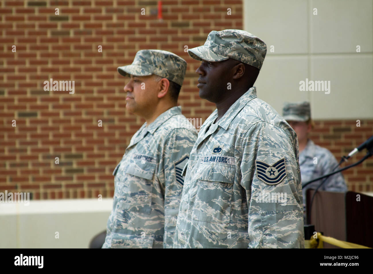 Master Sgt. Joaquin Raya (left) and Tech Sgt. Gregory Artis are ...