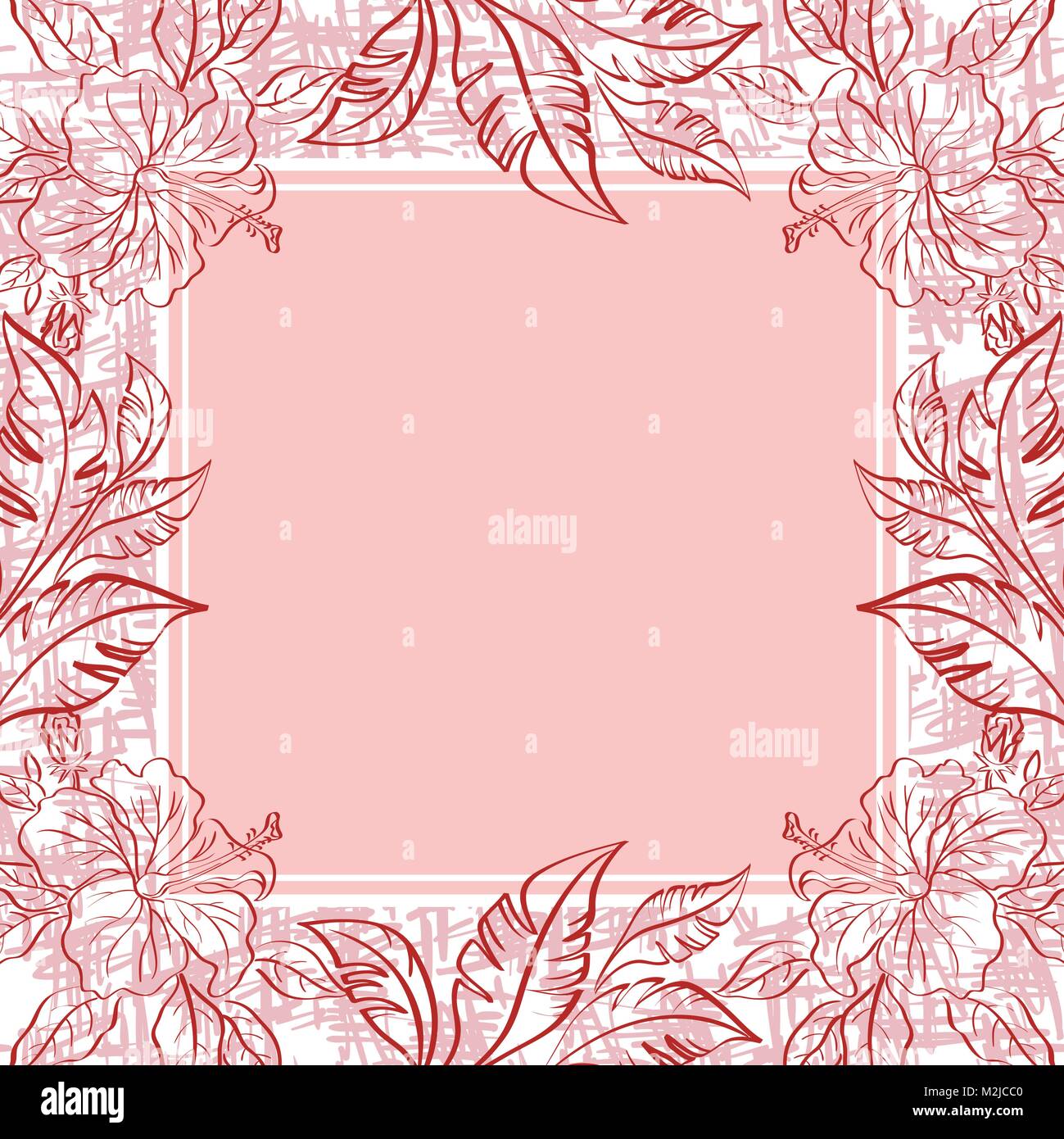 Outline flower border Stock Vector Images - Alamy