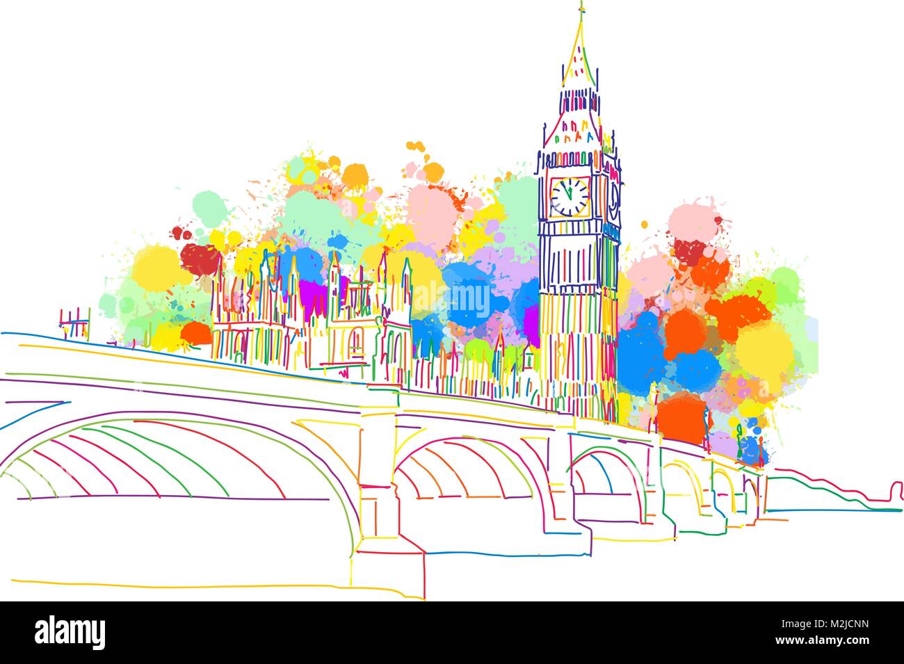 London Skyline Illustration Stock Photos & London Skyline Illustration ...