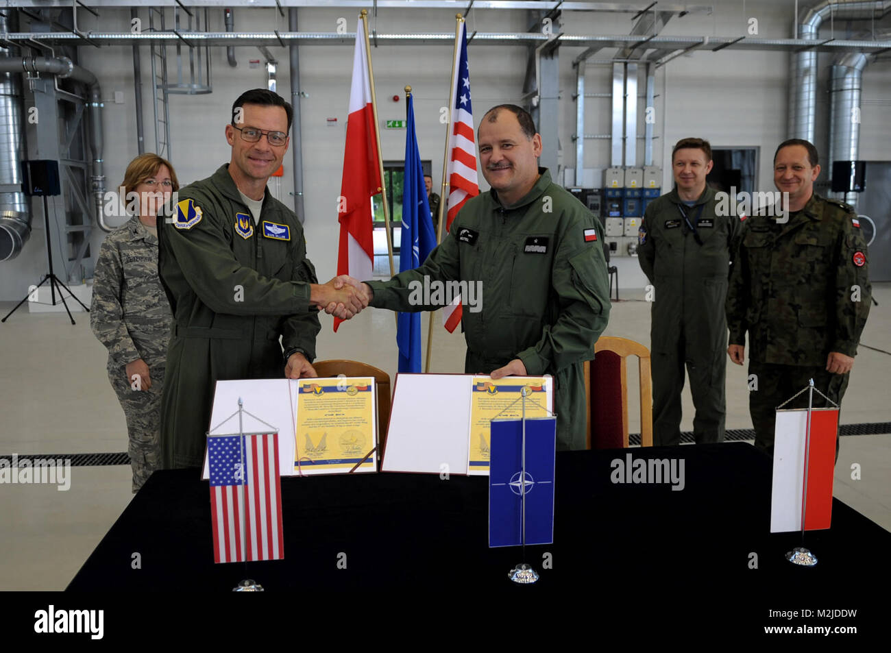 U.S. Air Force Brig. Gen. Mark Dillon, 86th Airlift Wing commander, and ...