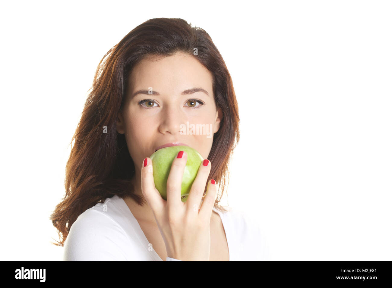 Cute green apple hi-res stock photography and images - Alamy