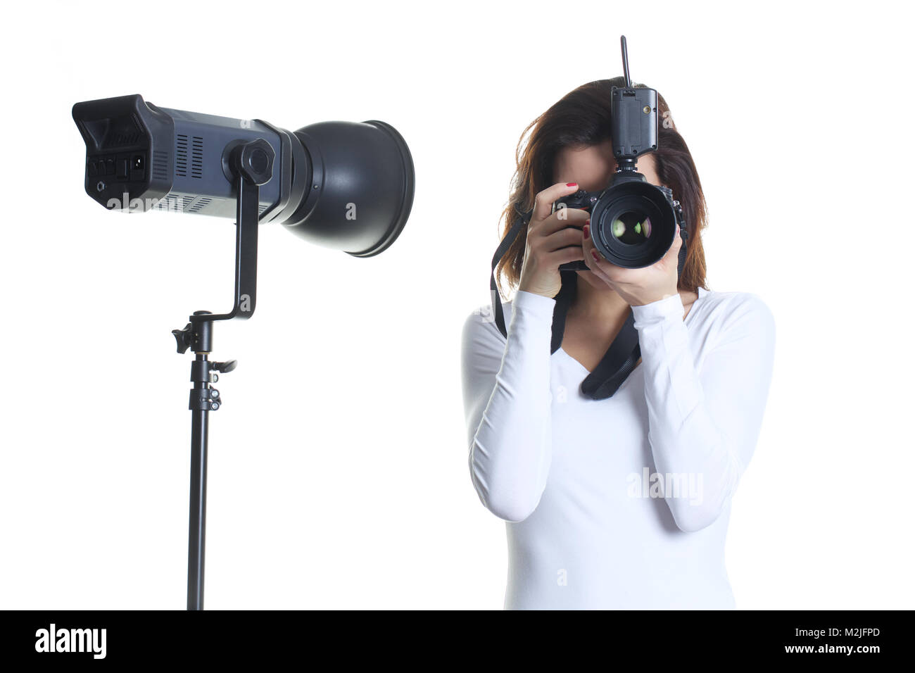 female photographer working in her studio Stock Photo - Alamy