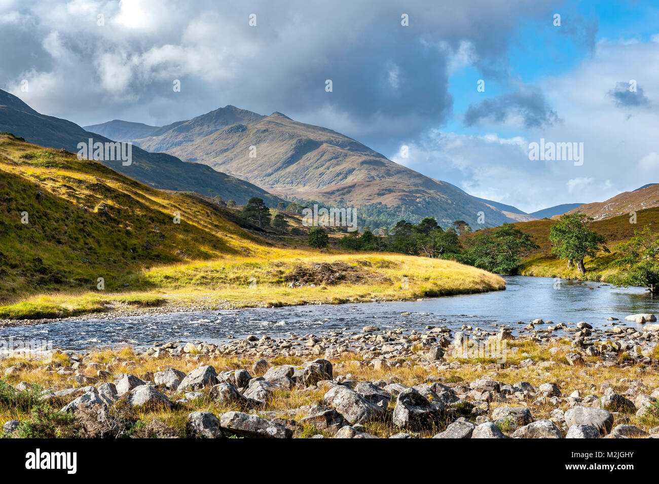 Glen Strathfarrar is a glen in the Highland region of Scotland Stock ...