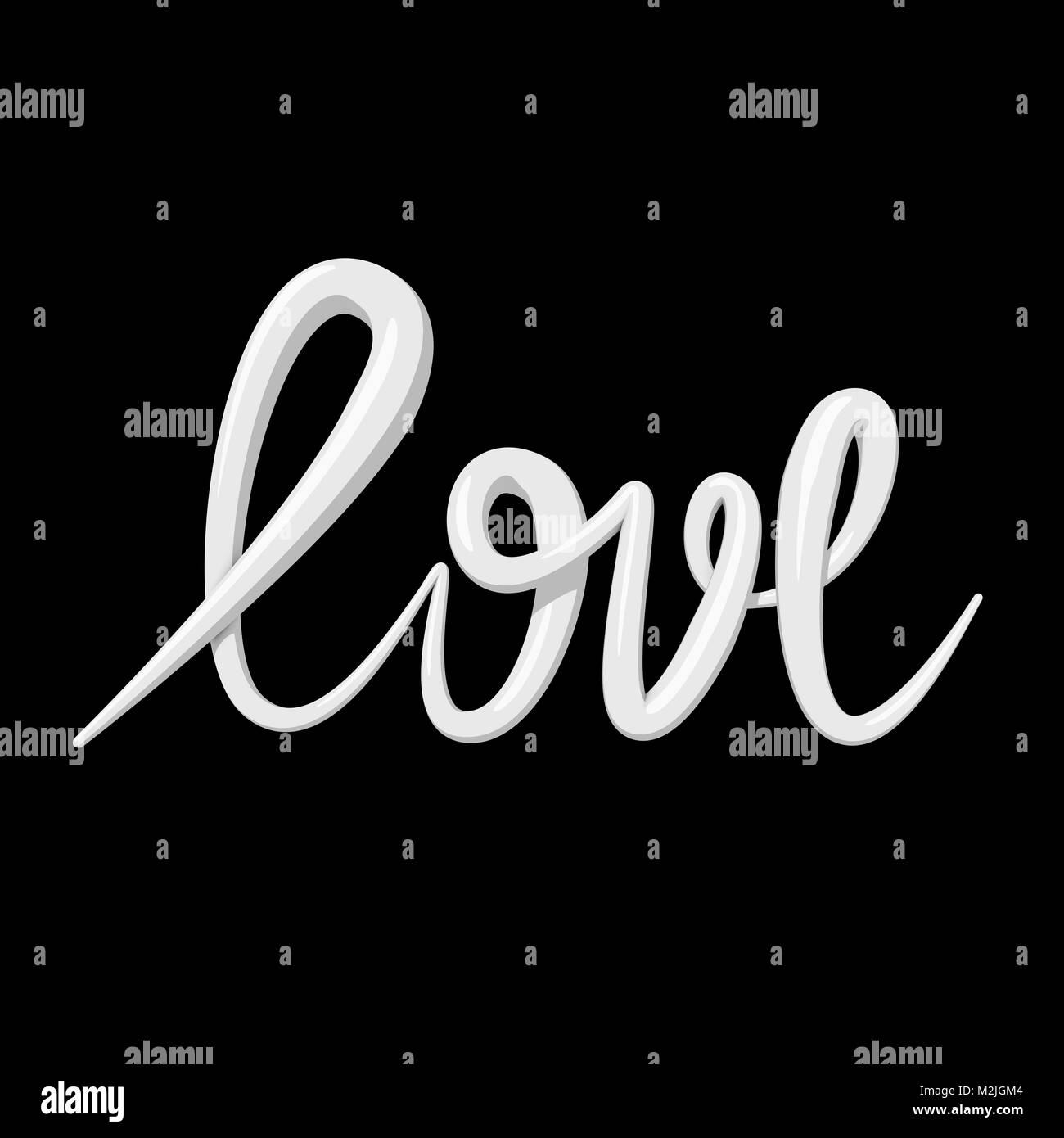 Love calligraphy 3D text. romance, valentines concept Stock Photo - Alamy