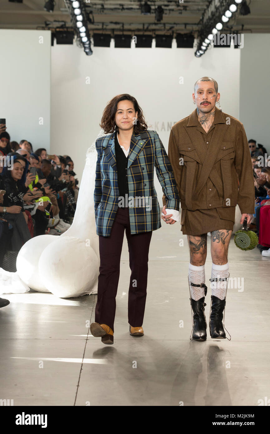 New York, NY - February 5, 2018: Designer Barbara Sanchez-Kane and ...