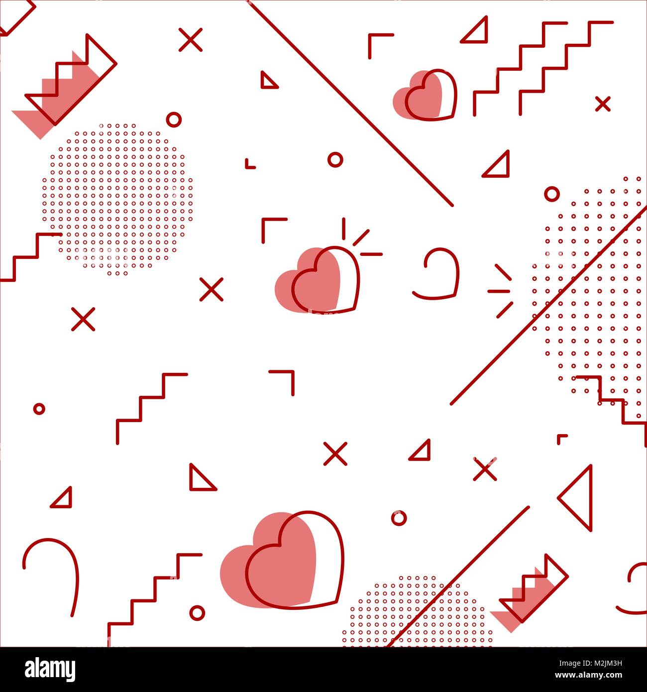 Love pattern. Heart Valentine’s Day. Vector illustration Stock Vector ...