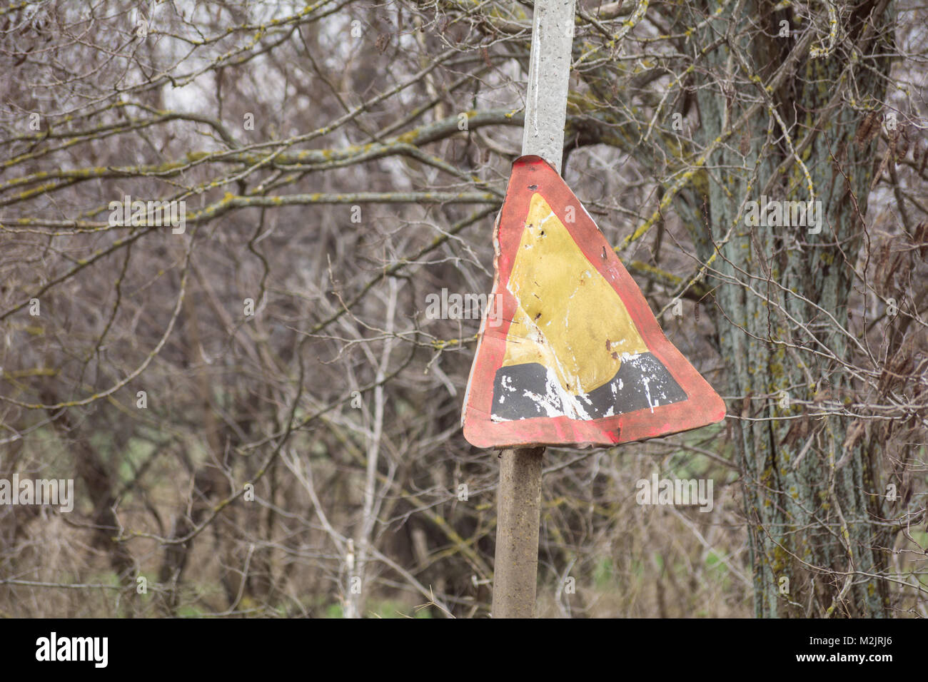 Triangular stop sign hi-res stock photography and images - Alamy