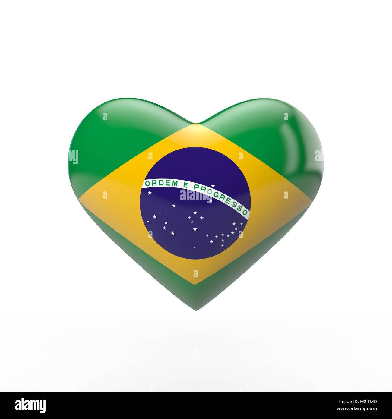 3d illustration heart with brazilian flag hi-res stock photography and ...