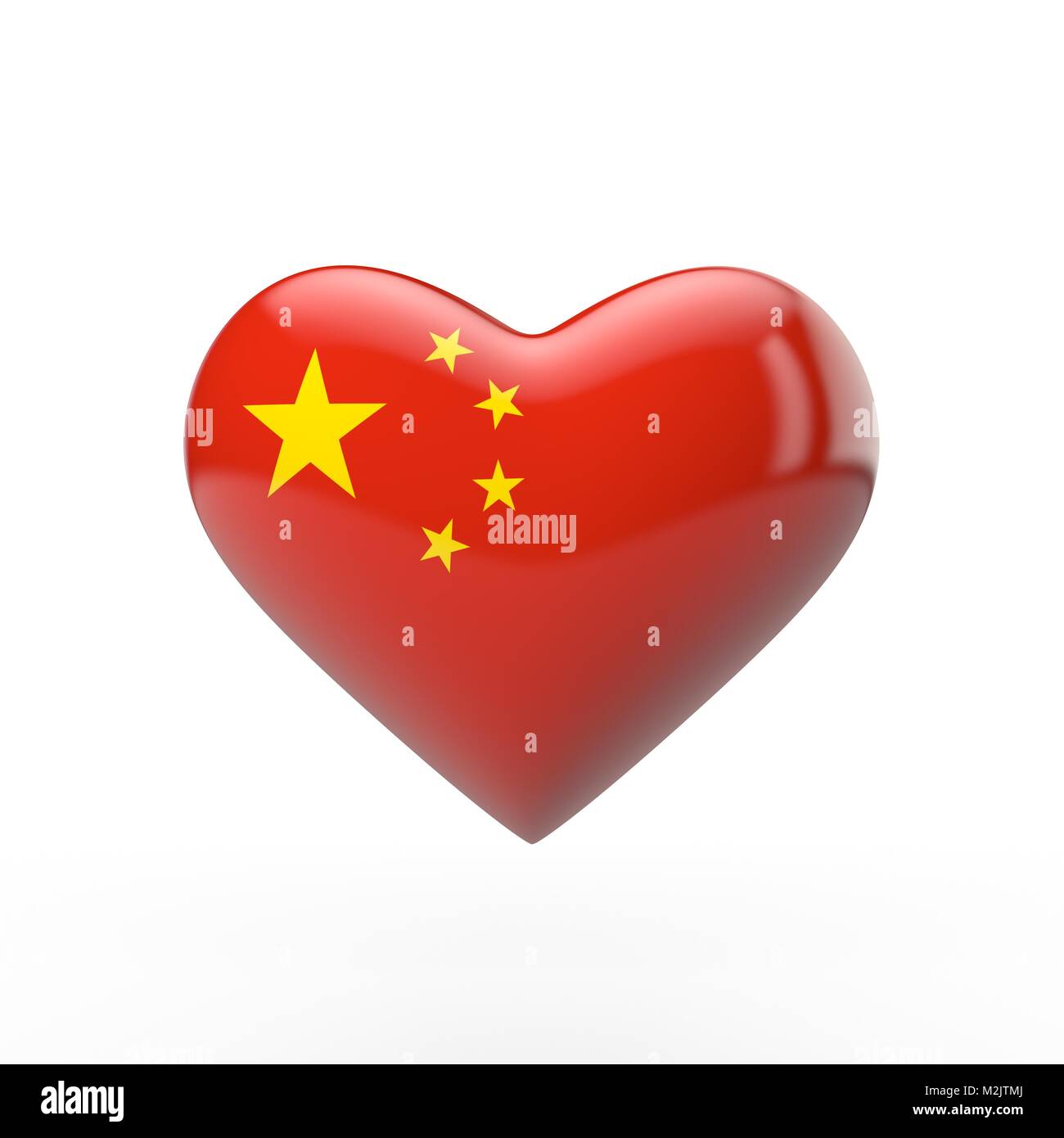 Heart chinese flag 3d hi-res stock photography and images - Alamy
