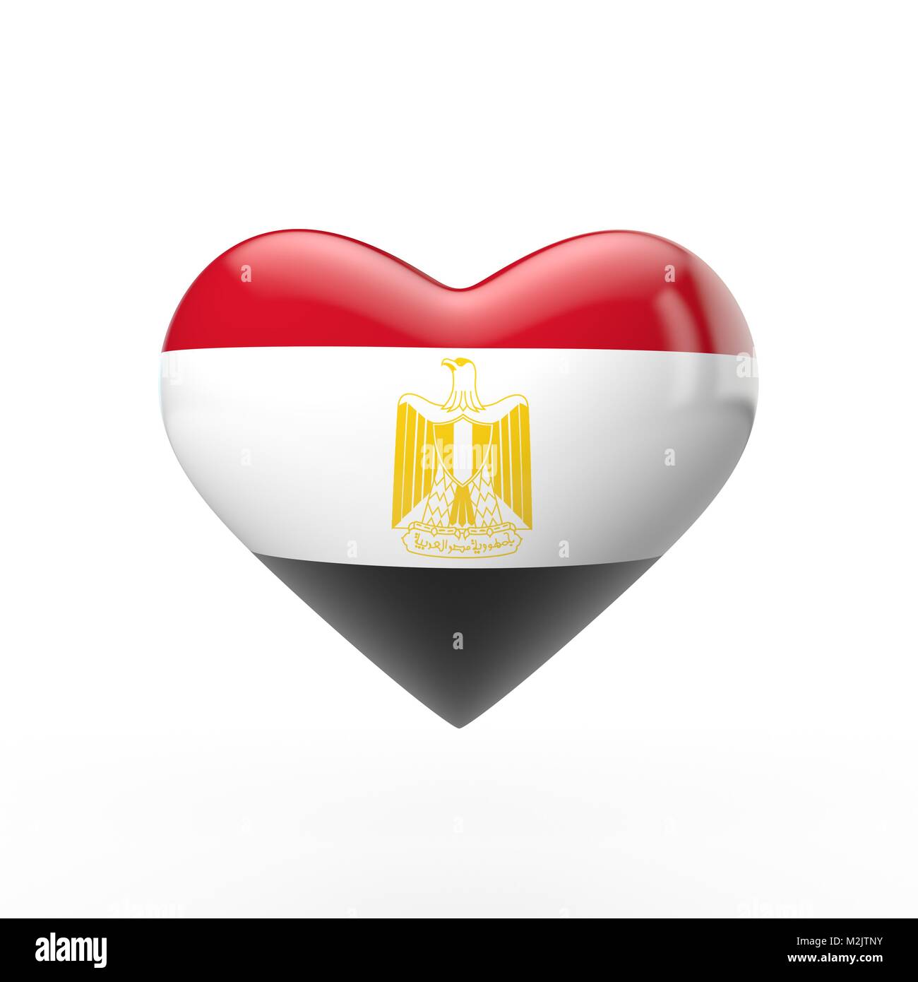Egypt heart flag. 3D rendering Stock Photo - Alamy