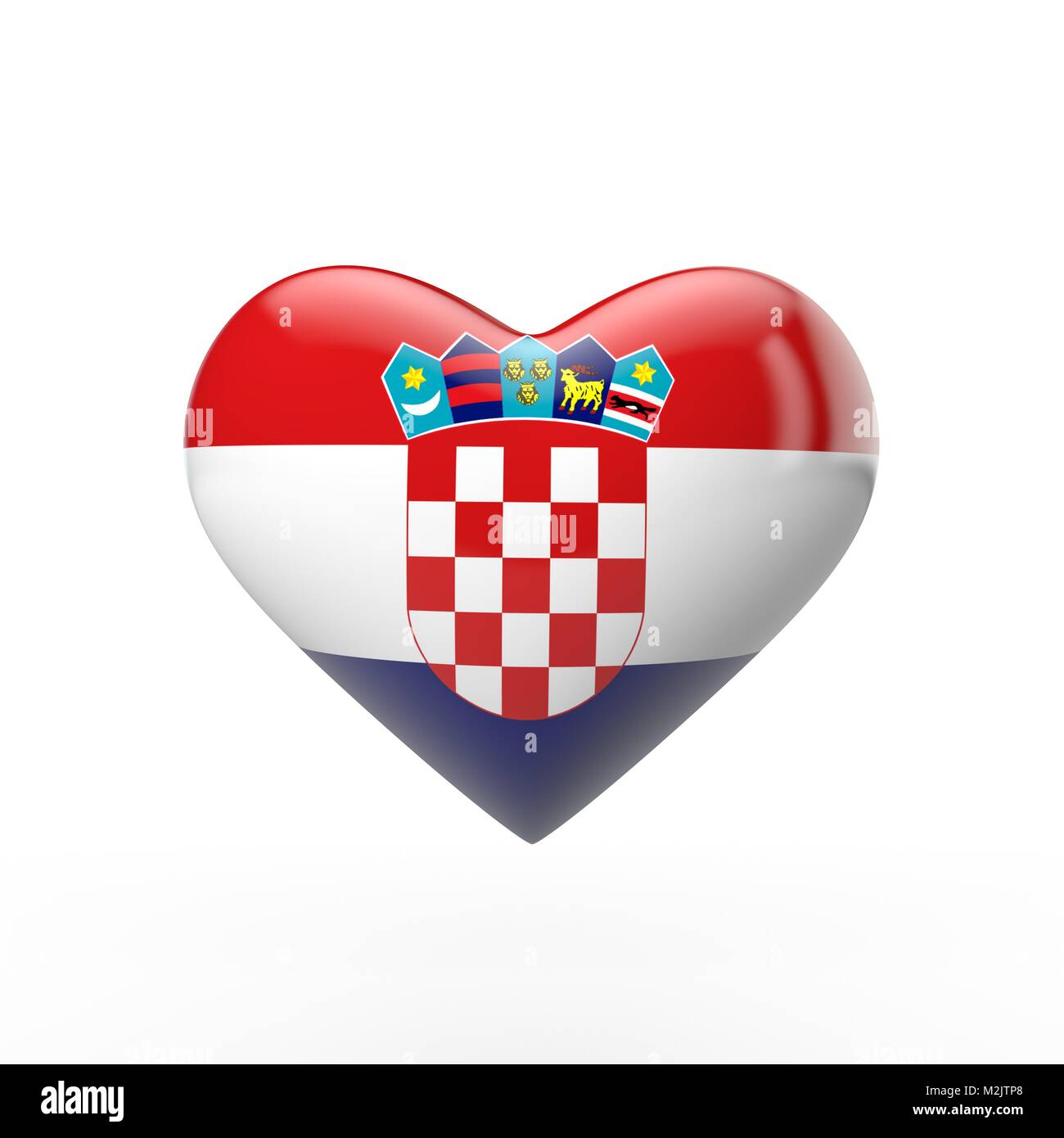 Croatia heart flag. 3D rendering Stock Photo - Alamy