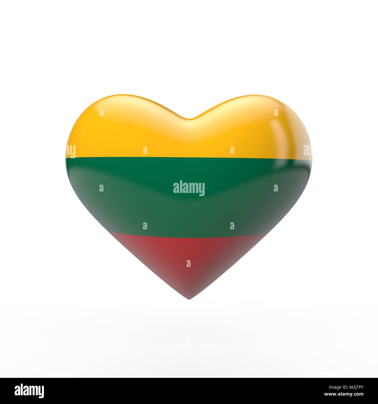 Lithuania heart flag. 3D rendering Stock Photo - Alamy
