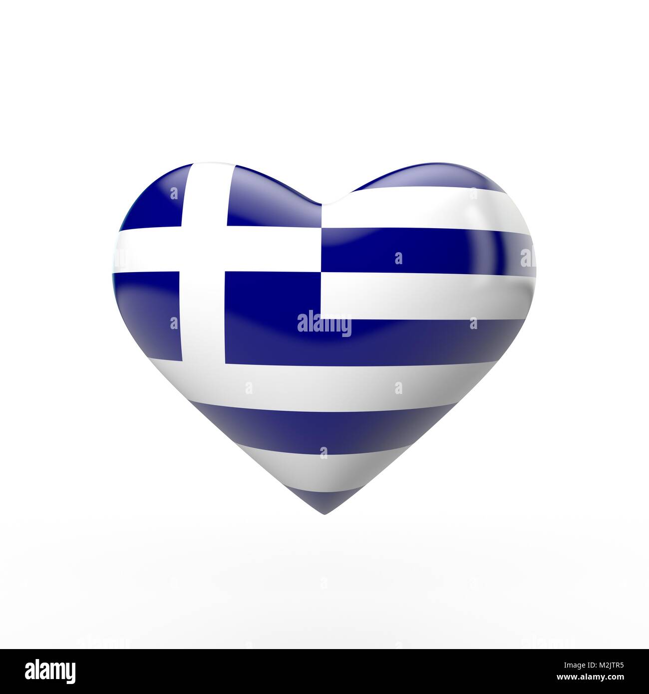 Greece heart flag. 3D rendering Stock Photo - Alamy