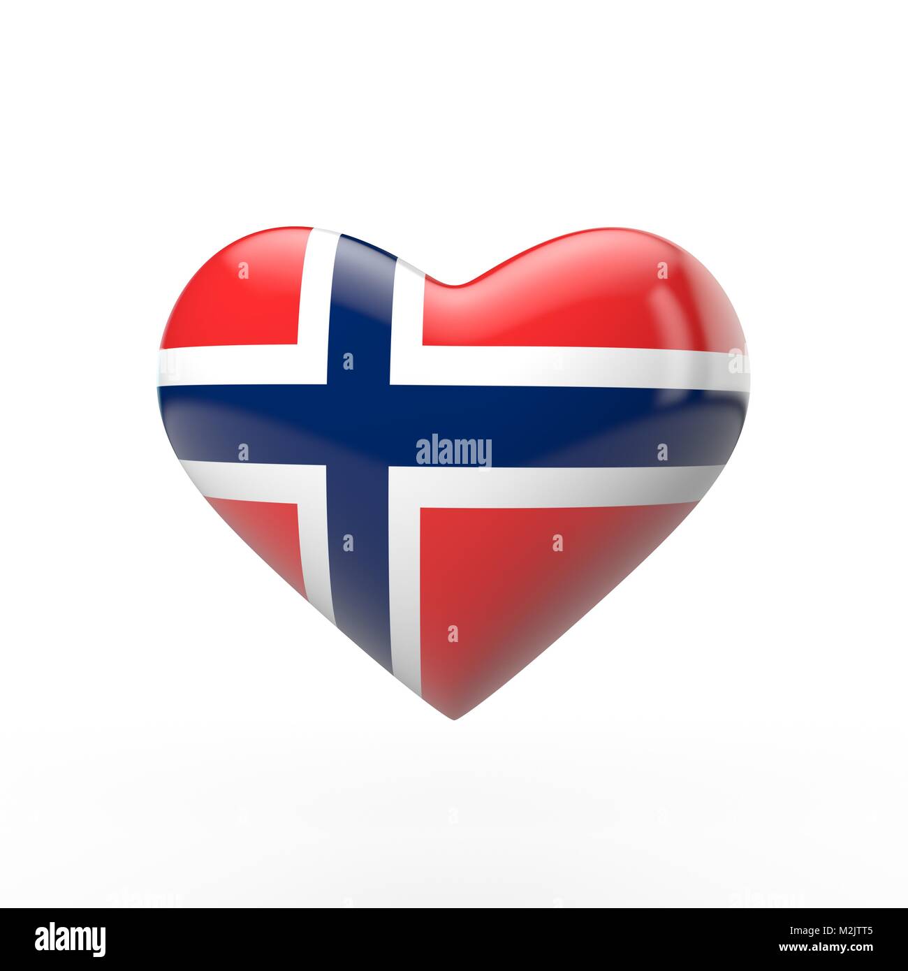 Norway heart flag. 3D rendering Stock Photo - Alamy