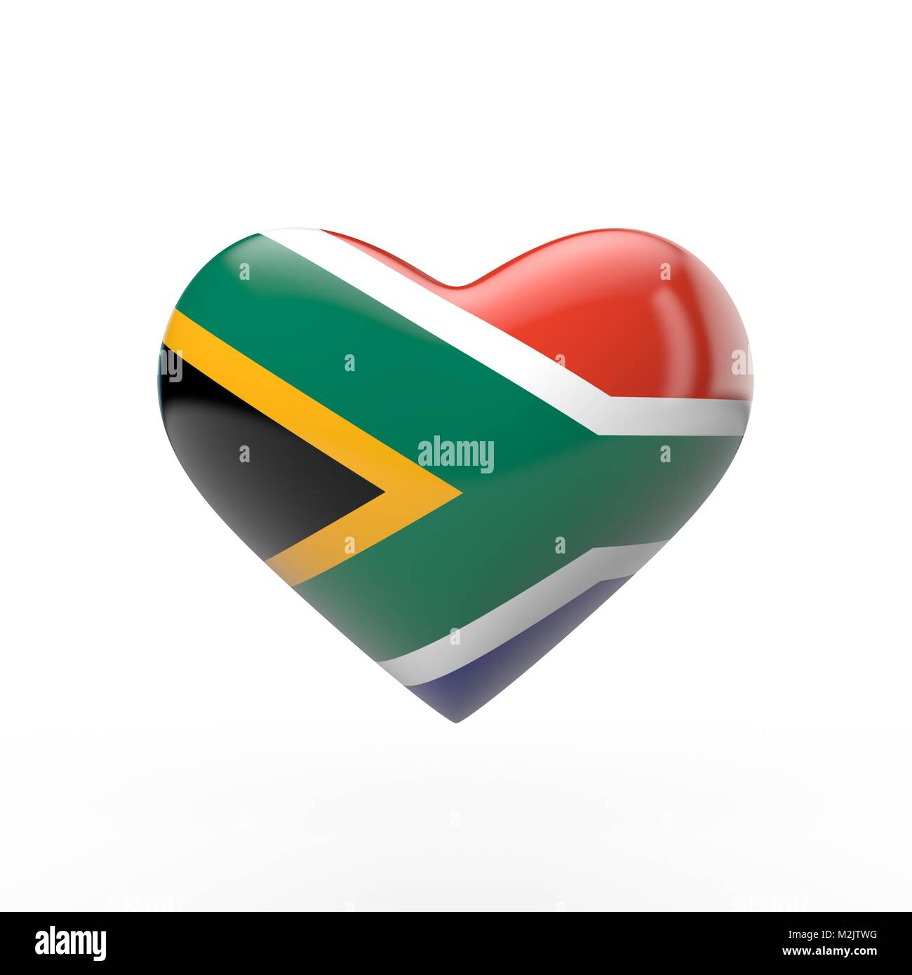 South Africa heart flag. 3D rendering Stock Photo - Alamy