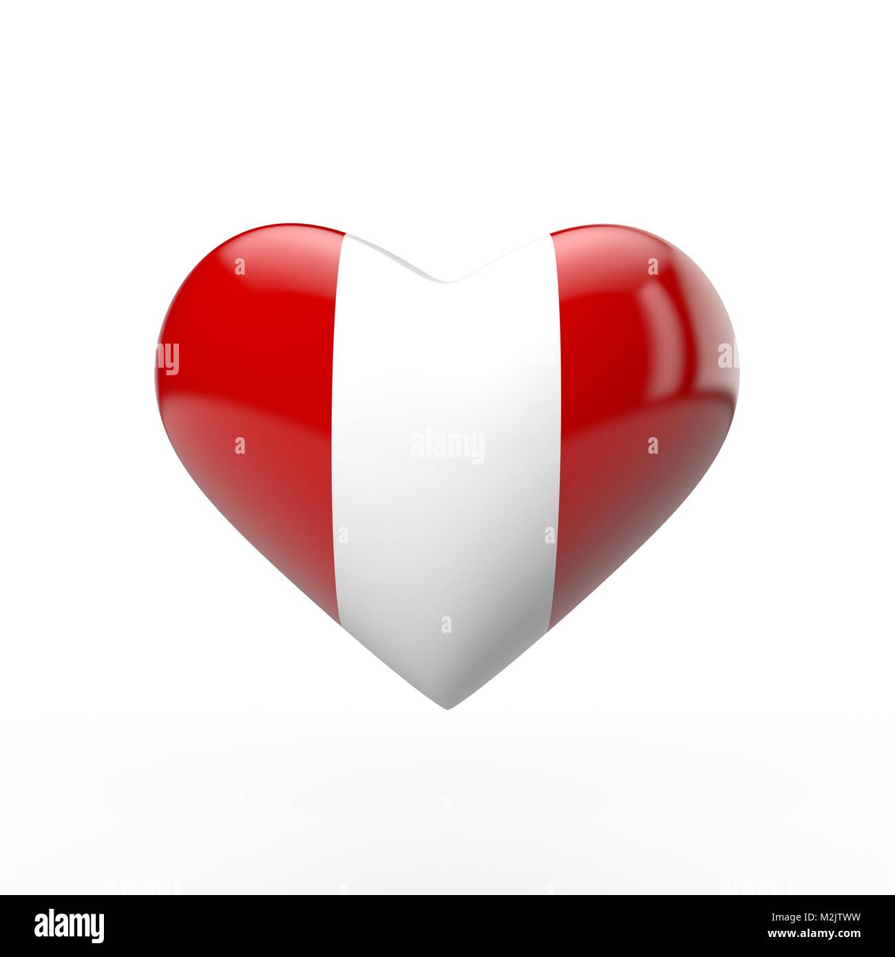 Peru heart flag. 3D rendering Stock Photo - Alamy