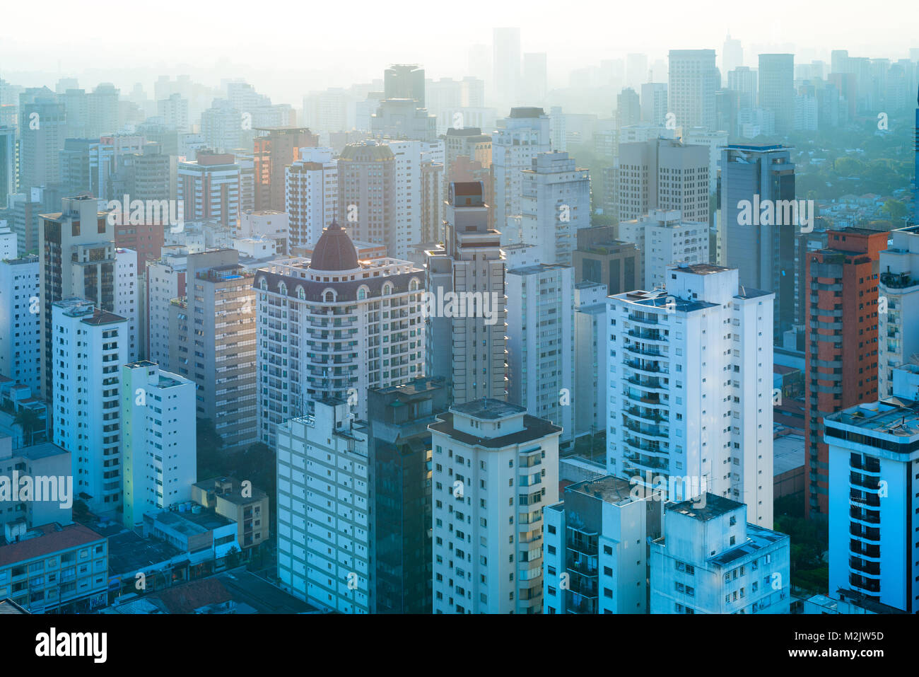 Panoramic view residential buildings at Sao Paulo, Brazil, South ...