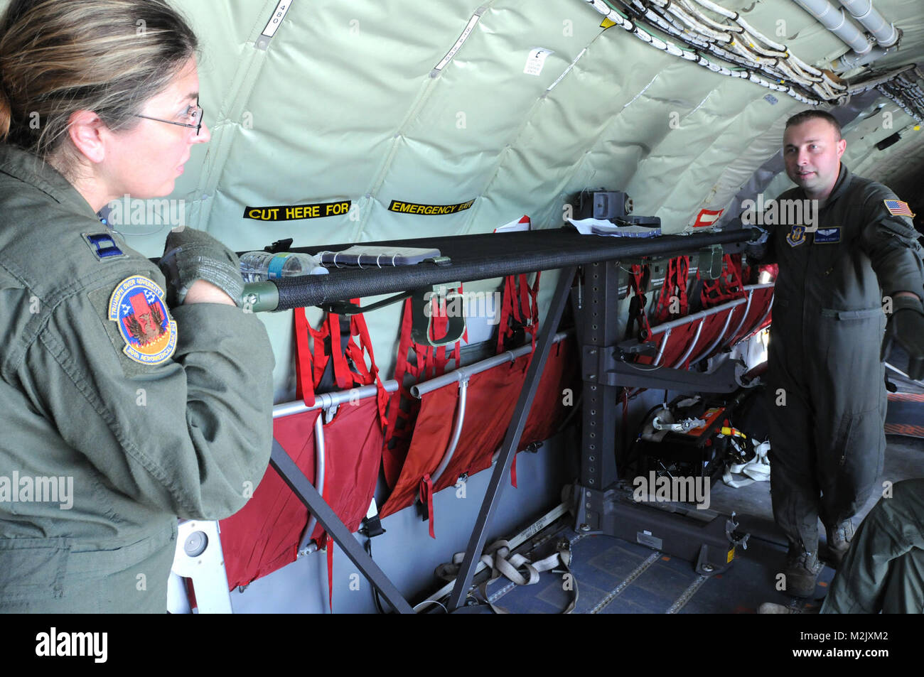 Staff Sgt. Carl Stewart II (right), 459th Aeromedical Evacuation ...