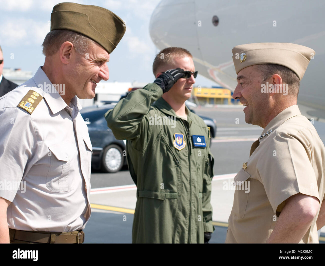 Admiral James G. Stavridis is greeted by Lieutenant General Ants ...