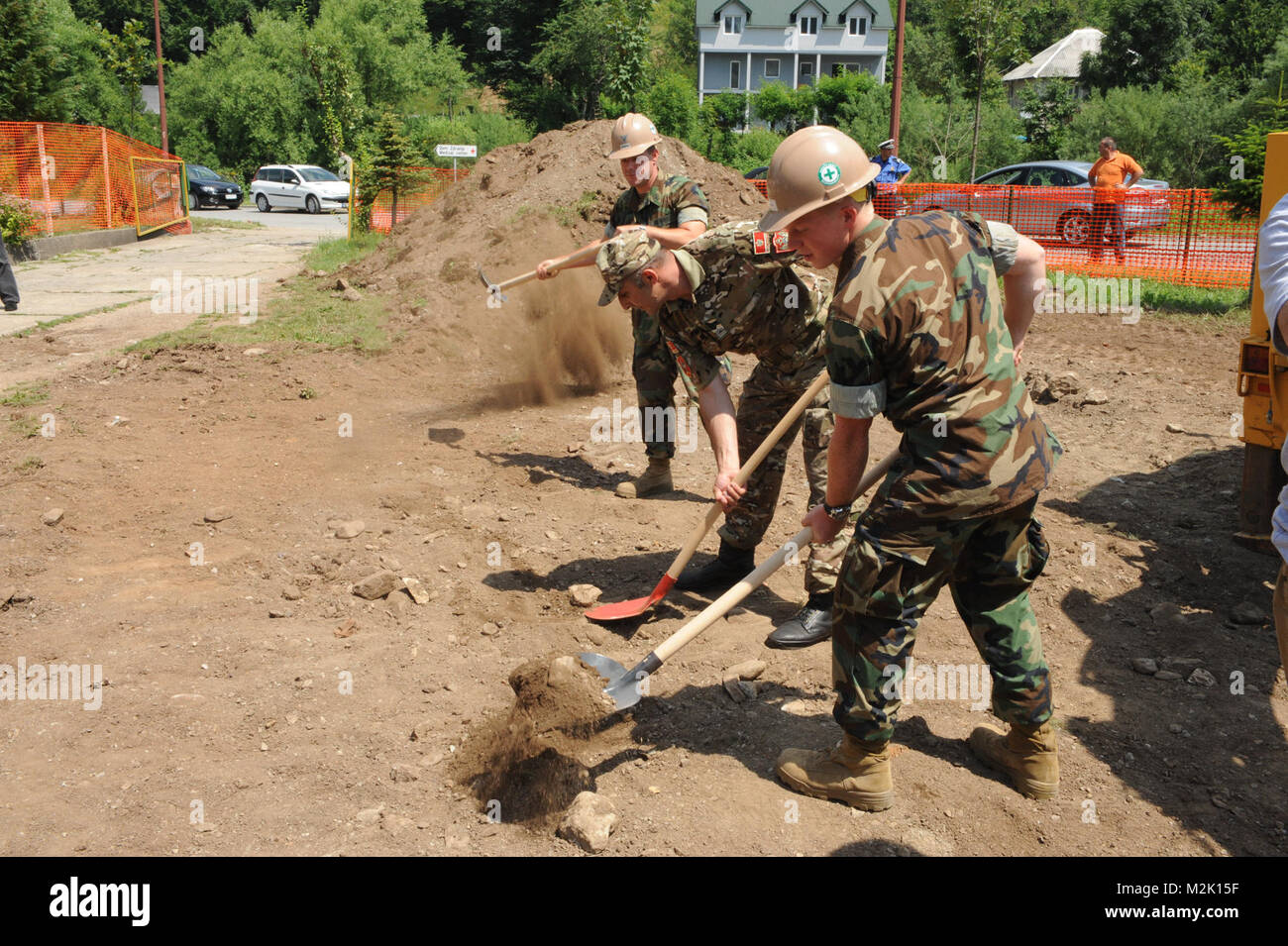 SEABEEs from the 7th Naval Mobile Construction Battallion, alongside ...