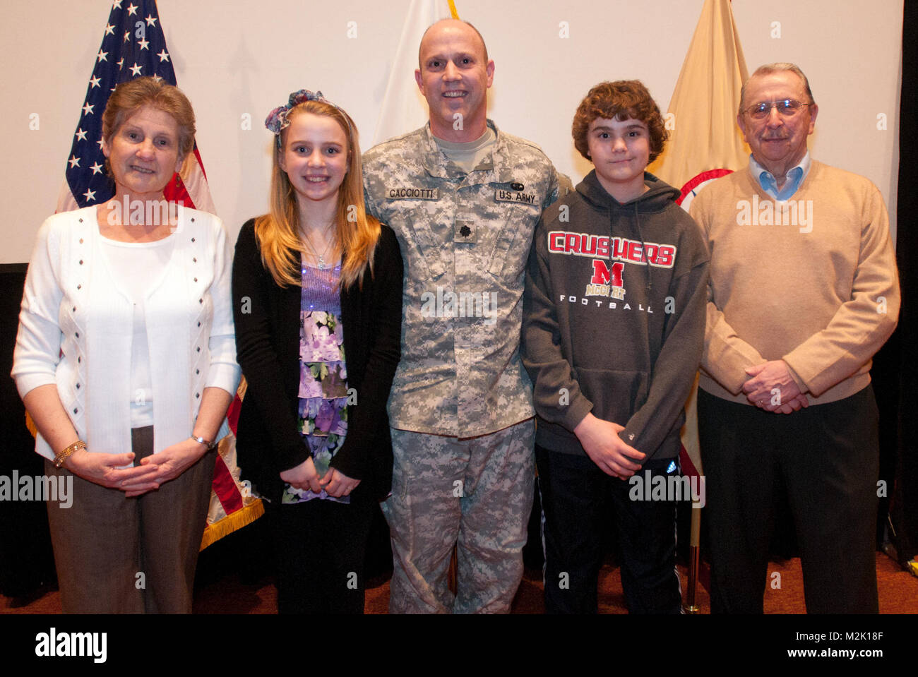 Maj. Bill Cashotti and his family, after being pinned with the rank of ...