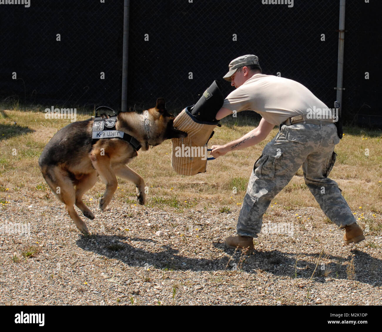 Sgt. Brandon Hiller, military working dog handler, Camp Bondsteel ...