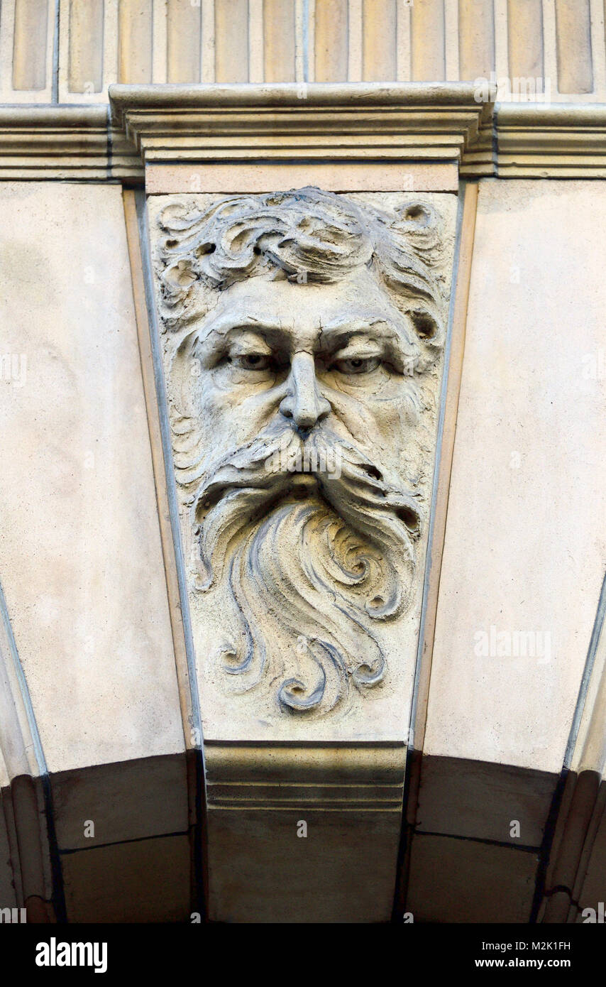 London, England, UK. Decorative keystone above the door of Quadrant ...