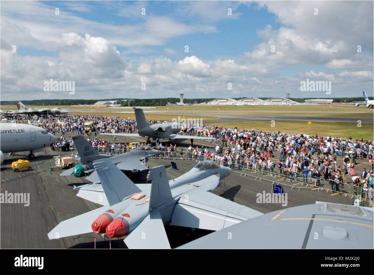Spectators view Air Force static displays by EUCOM Stock Photo - Alamy